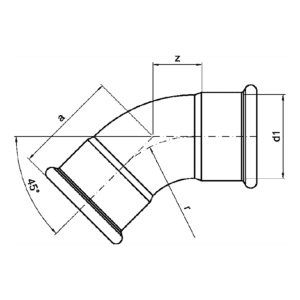 Tubepress Elbow 45 Degree Female / Female - Ibex Australia